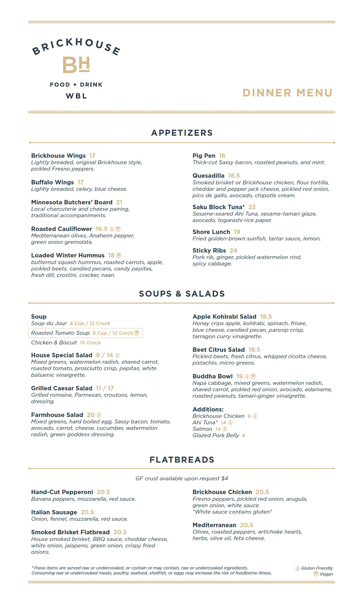 Menu – The Brickhouse