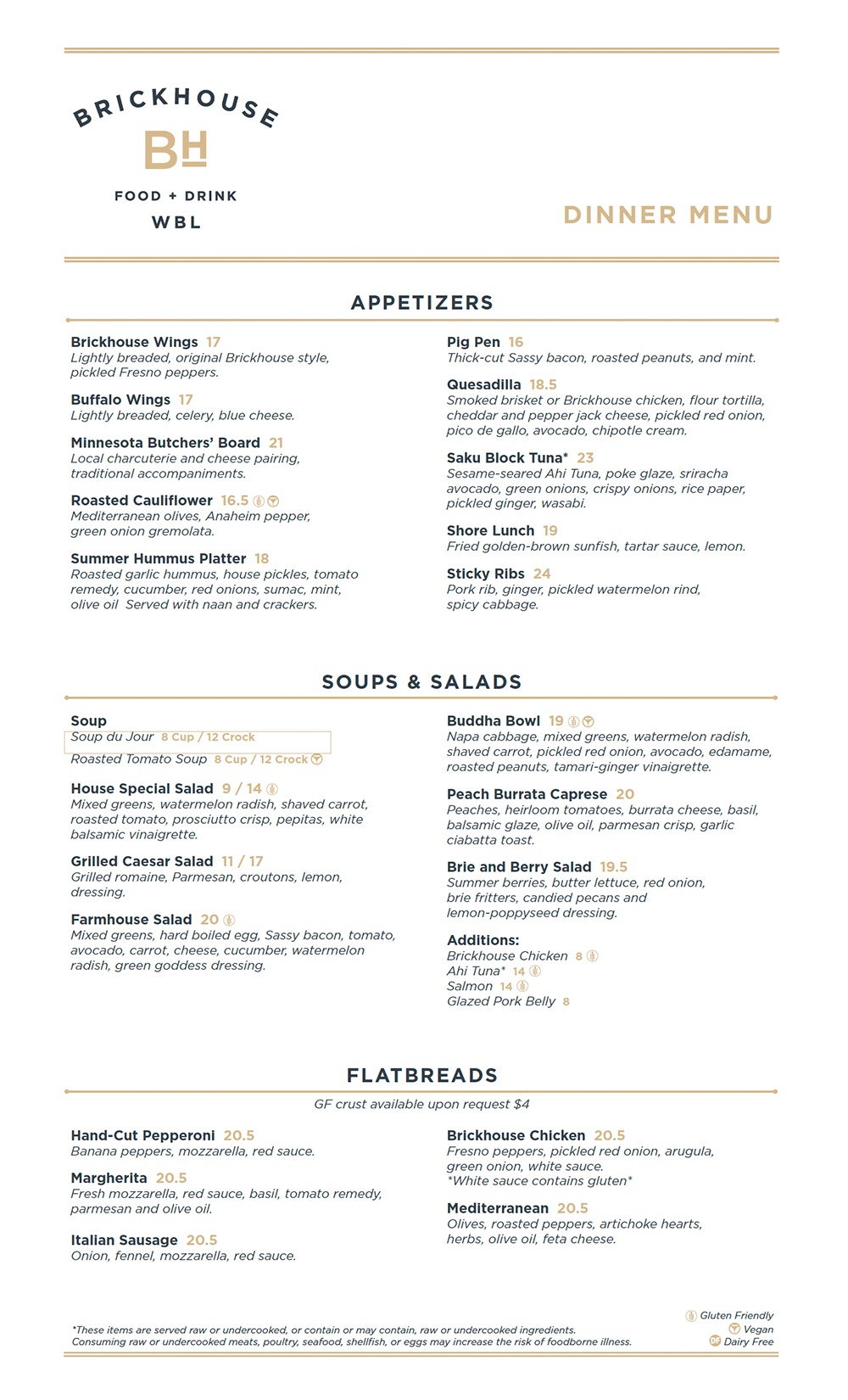 Menu – The Brickhouse